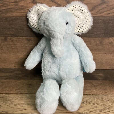 Manhattan Toy Light Blue Elephant Stuffed Animal Plush Polka Dot Ears ...