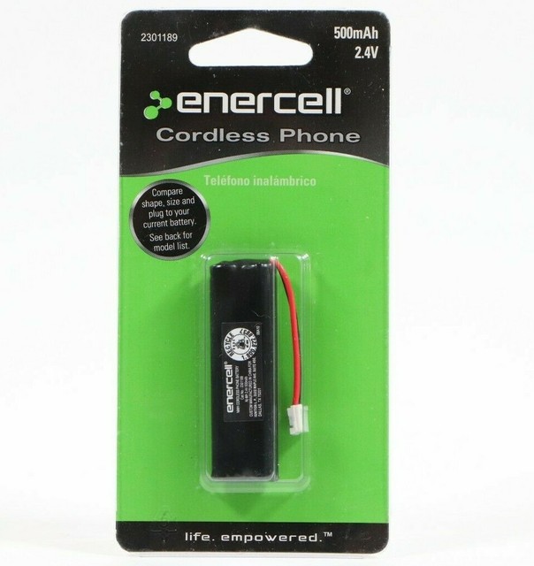 Two Enercell 2301189 Cordless Phone Rechargeable Batteries 500mah 2.4v ...