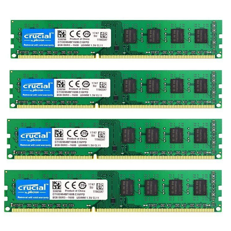 CRUCIAL DDR3 8GB 16GB 32GB 1333 1600 MHz Desktop RAM Memory DIMM ...