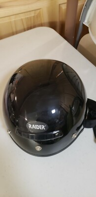 Raider Motorcycle Half Helmet Open Face A-617 | Size XL | Black | A617 ...