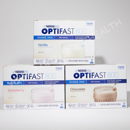 OPTIFAST 800 POWDER SHAKE - 6 boxes - COMBO - STRAWBERRY-CHOC-VAN 42 ...