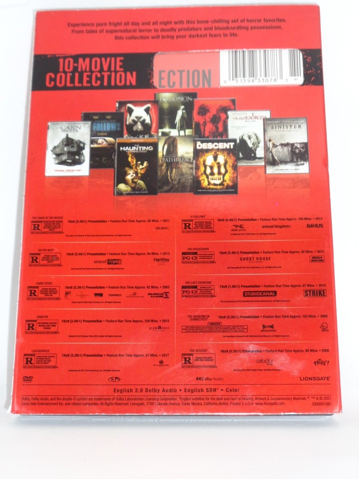 Terror Times Ten - 10 Movie Horror Collection (DVD 2021) Brand New ! | eBay