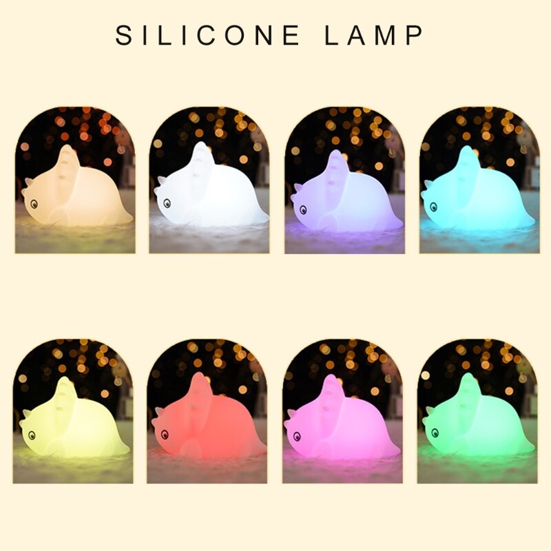 LED Night Lights Pat Light for Touch Bedside Lamps Triceratops Ligh | eBay