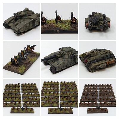 Warhammer EPIC 40k Armageddon Steel Legion Squads/Tanks PAINTED MULTI ...
