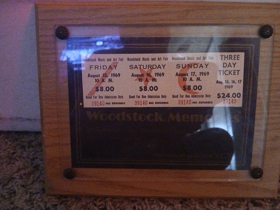 Woodstock Unused 3 Day Ticket Original Globe COA | eBay