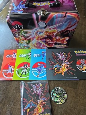 POKEMON Scarlet & Violet Charizard Tin Lunch Box, Empty! Stickers Coin ...