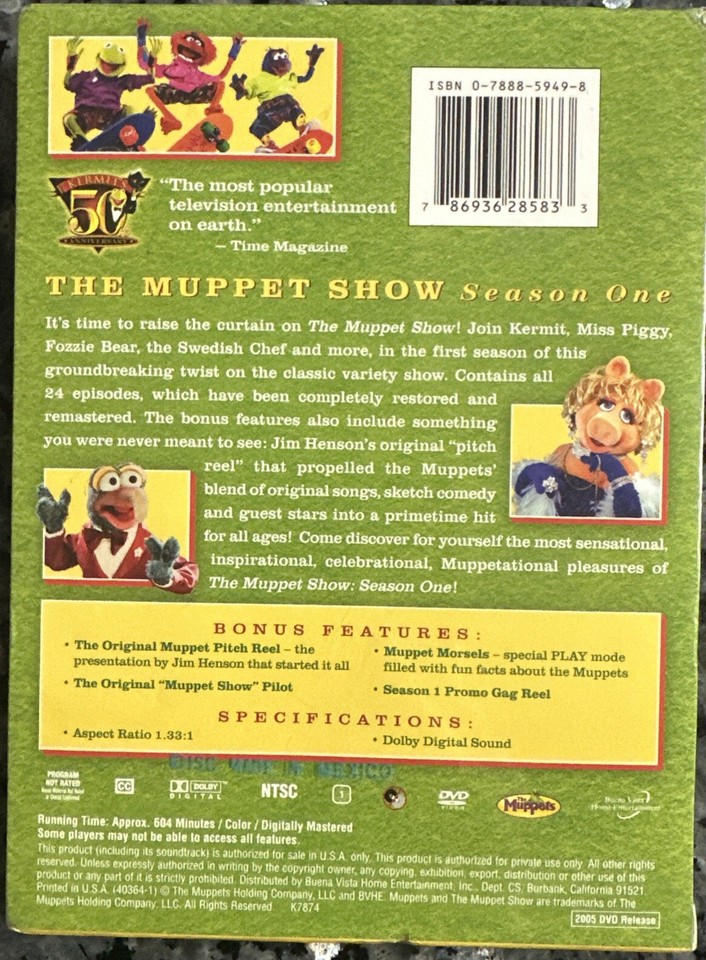 The Muppet Show - Season 1 (DVD, 2005, 4 Disc Special Edition) - Sealed ...