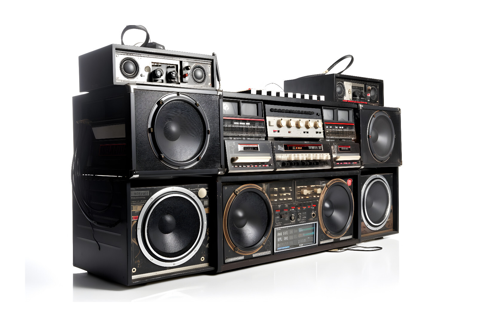 1980s Vintage Stereo Boom Box Art Print bb4 | eBay