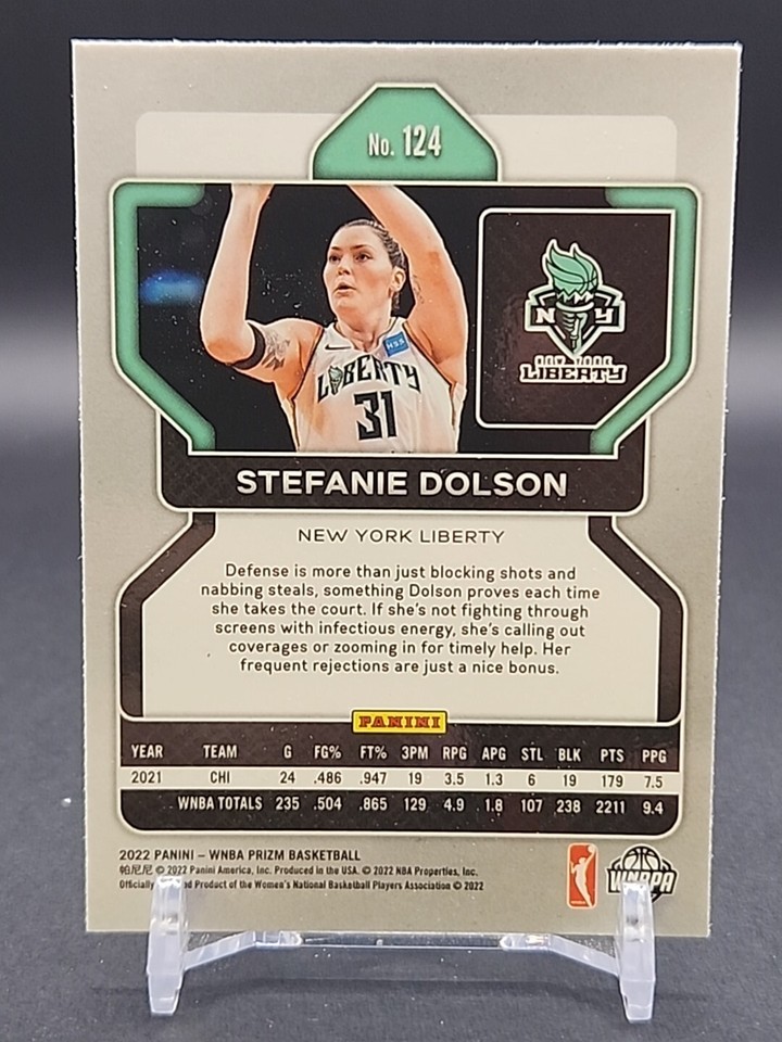 Stefanie Dolson - 2022 WNBA Prizm - Base Card #124 - New York Liberty ...