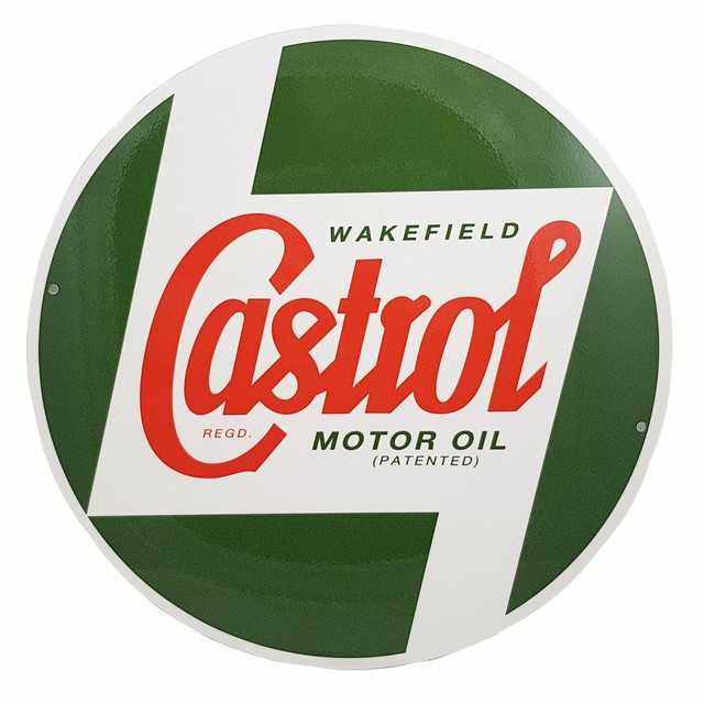 Genuine Classic Vintage Castrol Round Metal Sign (40cm Diameter) STR587 ...