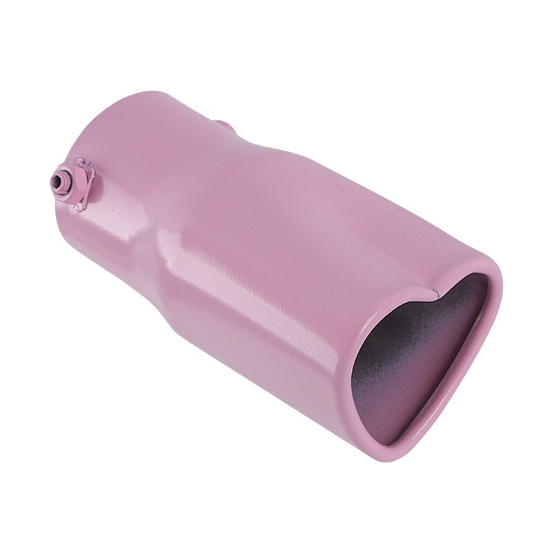 Heart Shaped Auto Stainless Steel PINK Rear Exhaust Pipe Tail Muffler ...