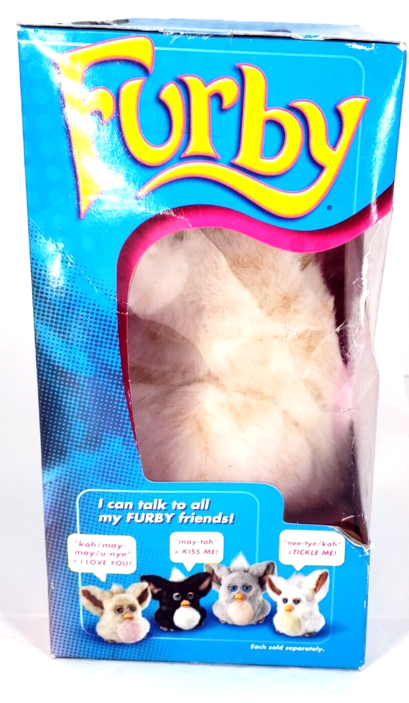 Big FURBY 2005 Beige Pink Rare Blue Eyes Emoto-Tronic Talking Tiger ...