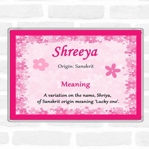 Shreeya Name Meaning Jumbo Fridge Magnet Pink | eBay