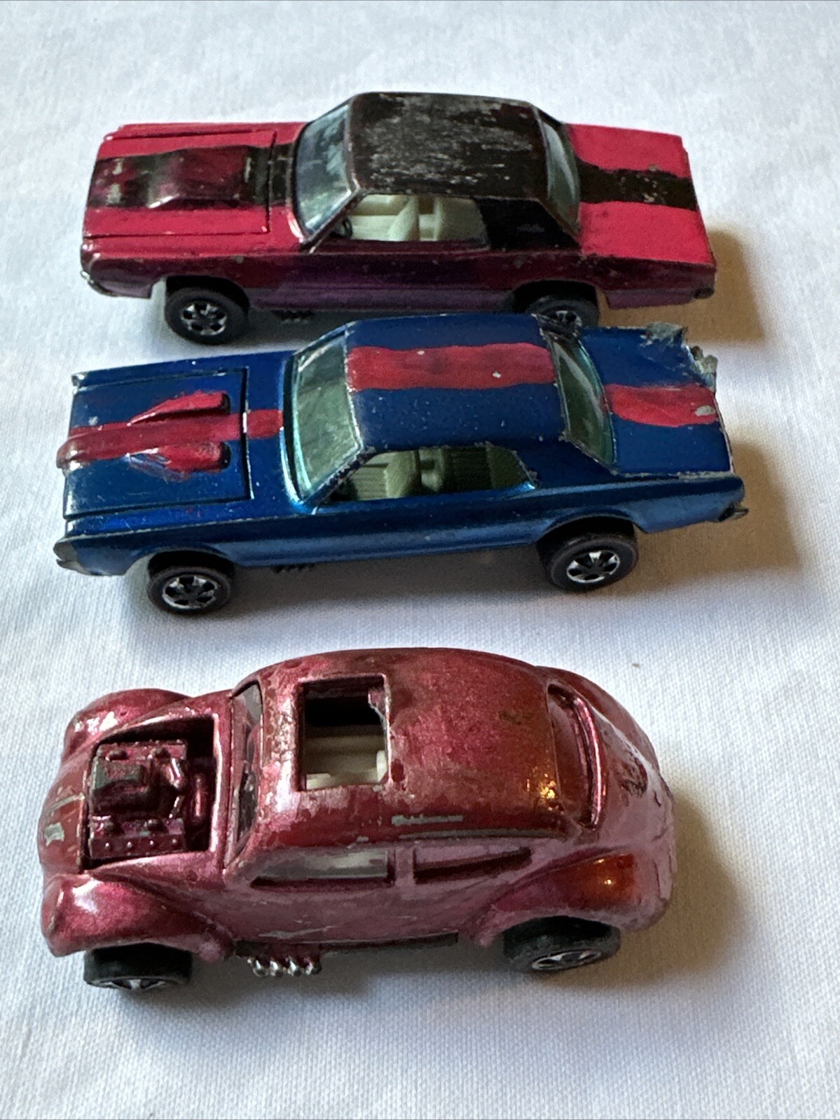 VTG 1968 Hot Wheels Redline Custom Cougar Volkswagen VW Bug T-Bird Kid ...