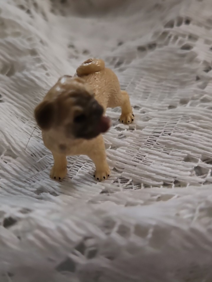 Schleich PUG Dog Small Male Animal Figure Retired HTF | eBay