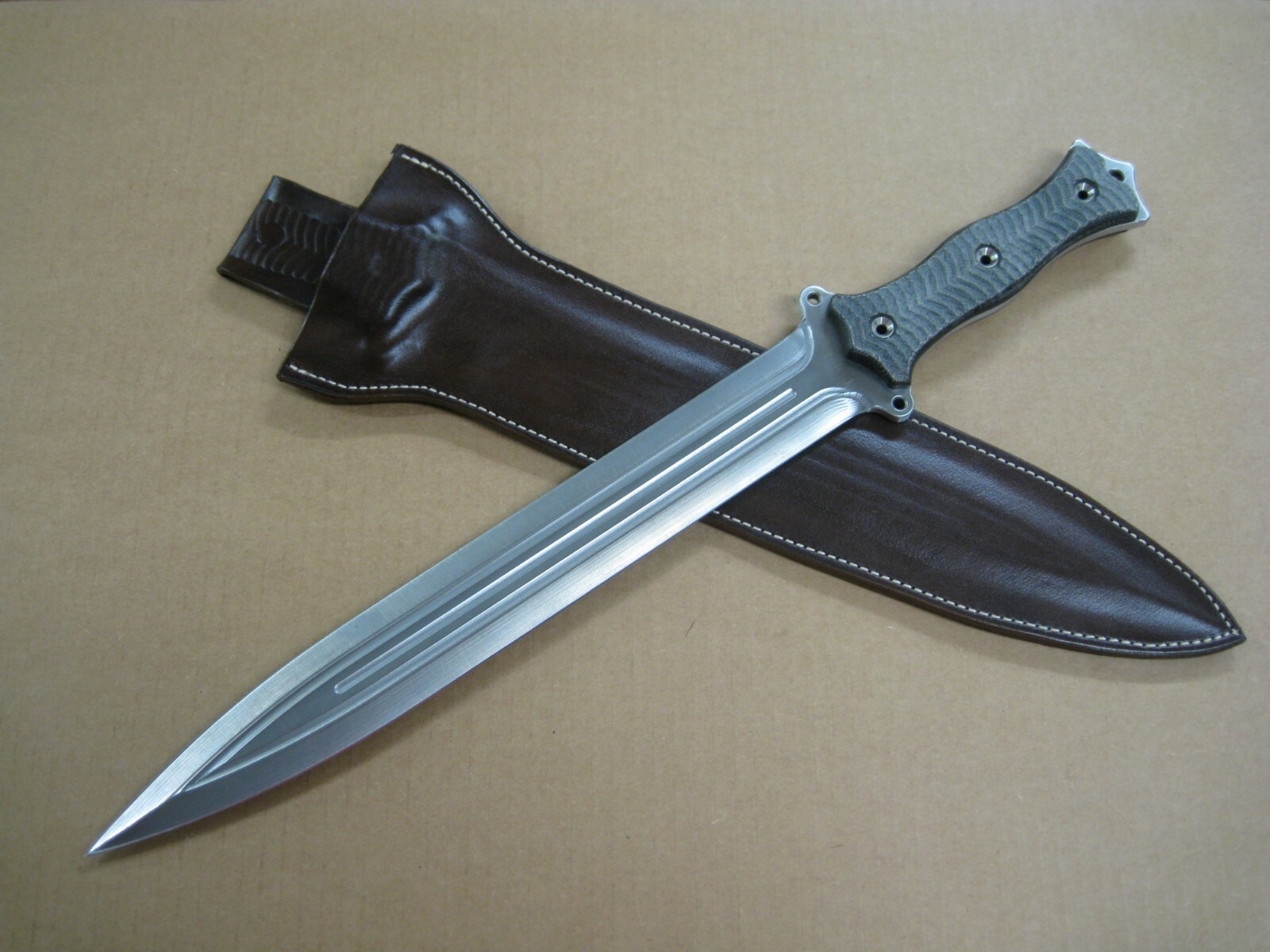 Busse Combat FORCE MAMA V14 FMV14 Knife Custom Molded Leather Sheath ...