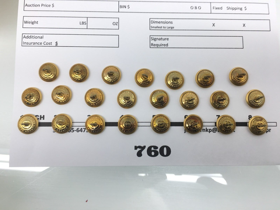 760 Penn Central Railroad PC Waterbury Button Co. 23 Conductor Jacket ...