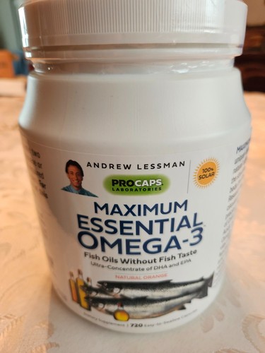 Andrew Lessman Maximum Essential Omega-3 720 Capsules Exp. 02/28/2028 ...