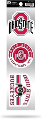 Ohio State Buckeyes 3 Piece Retro Spirit Decals Premium Throwback ...