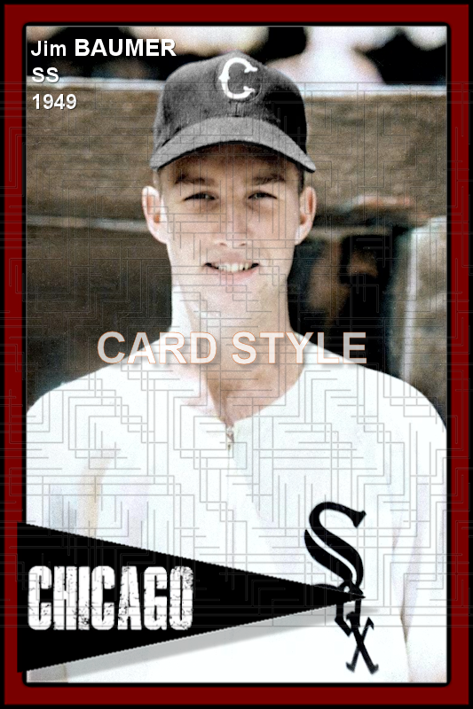 Jim Baumer - 1949 Chicago White Sox - choose a size - colorized print ...