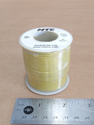 ( 100 FT Spool ) NTE WHS20-04-100 ( 20 AWG ) Solid Hook Up Wire 300V ...