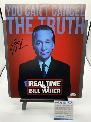 Bill Maher Signed Photo Real Time With Bill Maher Autographed Acoa