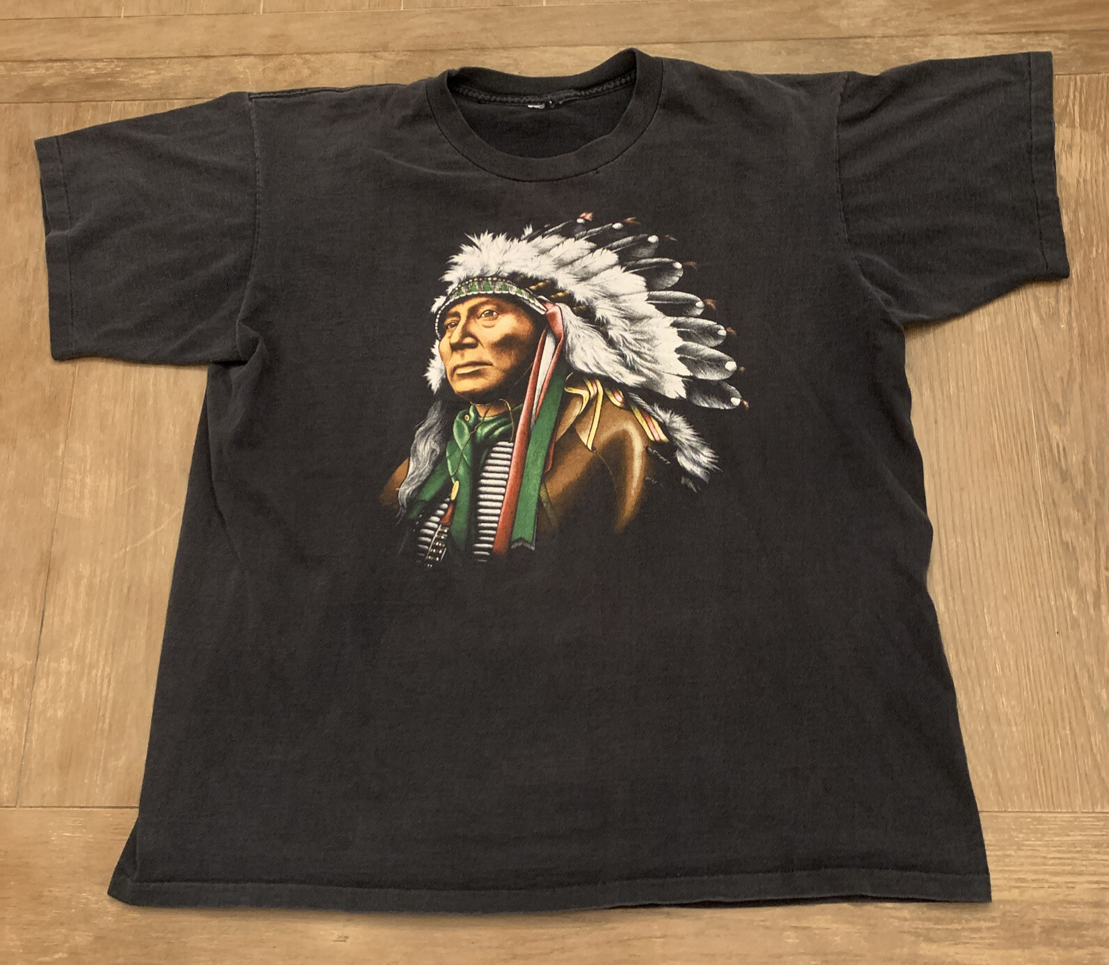 Vintage Single Stitch Native American Indian T Shirt … - Gem