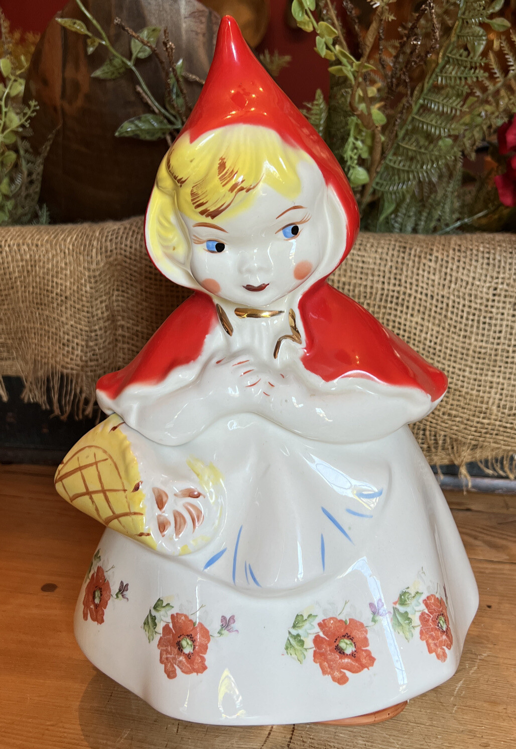 Vintage Hull Ware Little Red Riding Hood Pottery Cookie Jar 1940s | eBay