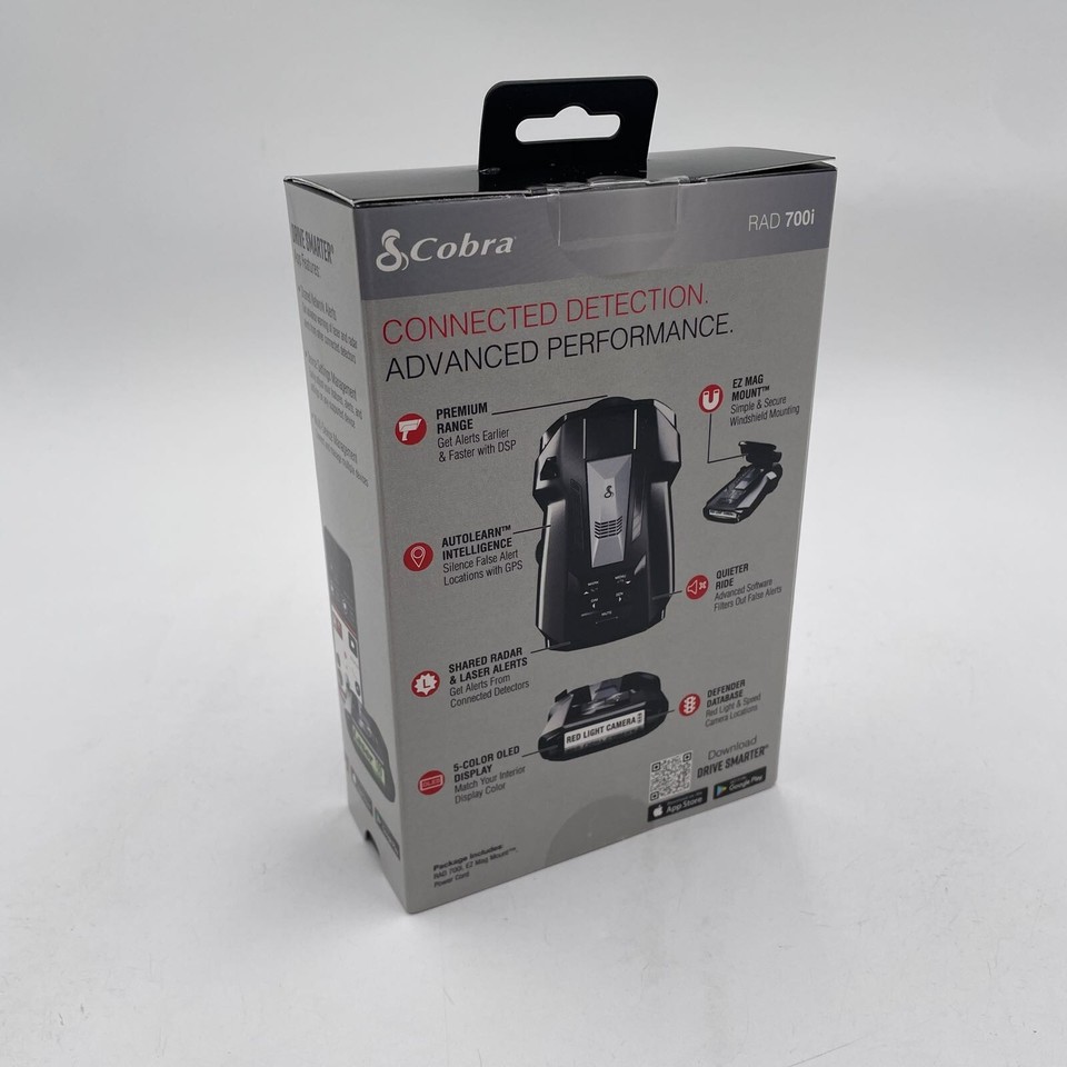 Cobra RAD 700i Laser Radar Detector, Laser Eye Front and Rear Detection ...