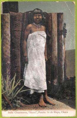 af0550 - ARGENTINA - Vintage Postcard - Indios Chamacoco, Chaco, Puerto ...