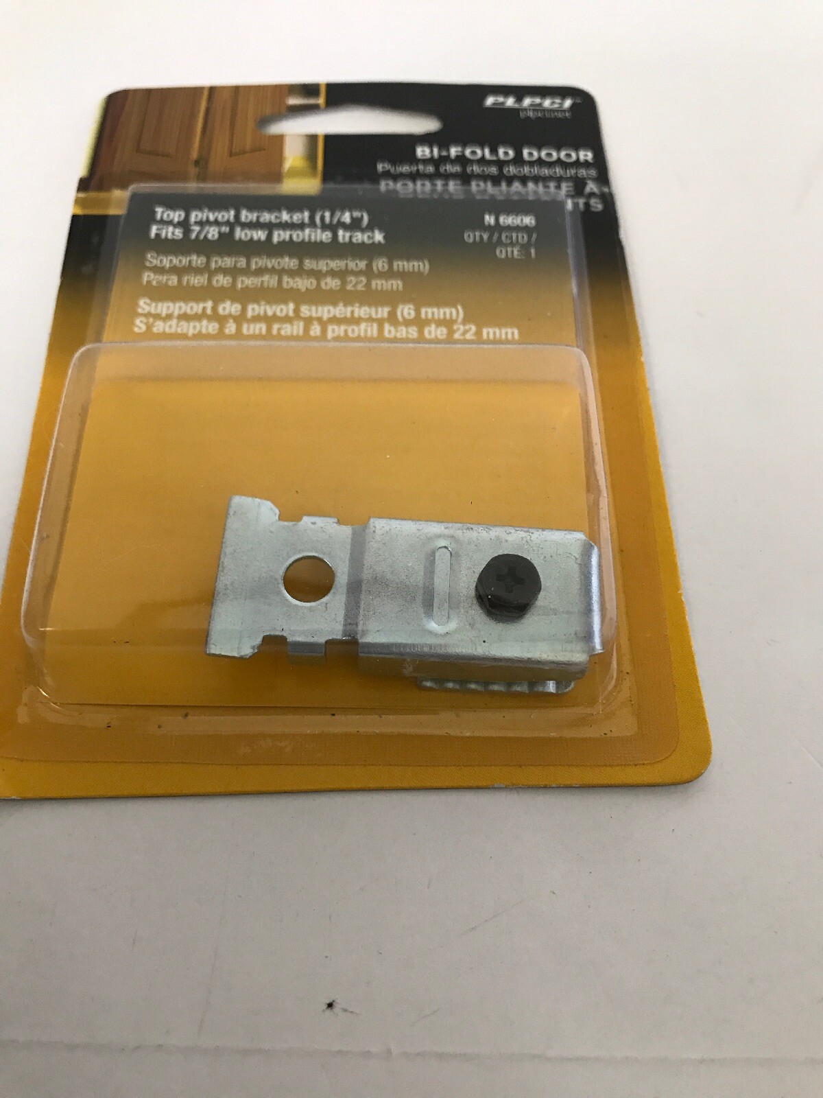 2 PLPCI Bi-Fold Door Top Pivot Brackets 1/4” Fits 7/8” Low Profile ...