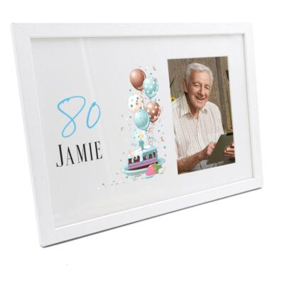 Personalised 80th Birthday Gifts For Him Photo Frame WFM-136 | eBay UK