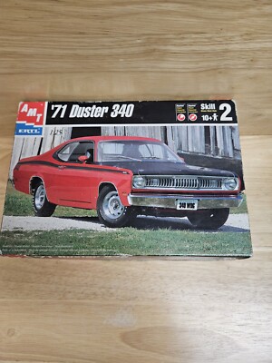 AMT Ertl '71 Duster 340 1/25 8437 Open Box Sealed Parts Complete Kit | eBay