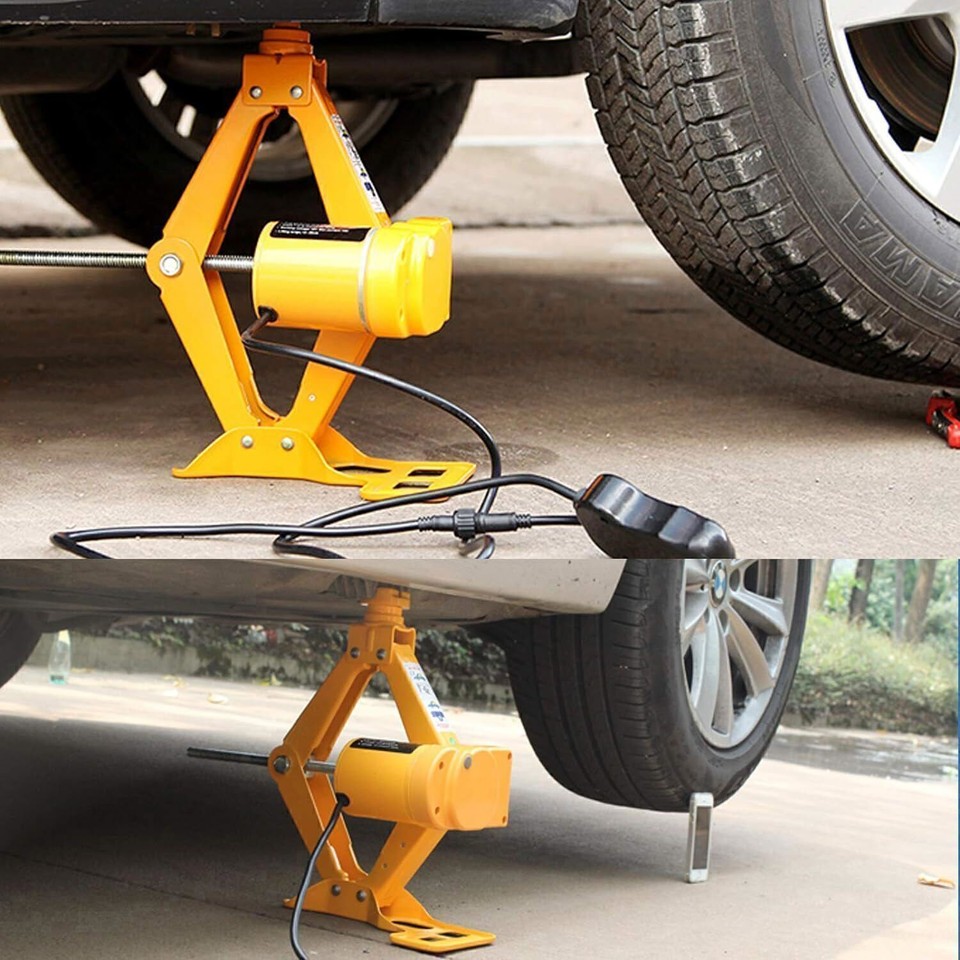 Scissor Jack Set 3 Ton Car Auto Jack Kit 12V Electric/Manual Scissor ...