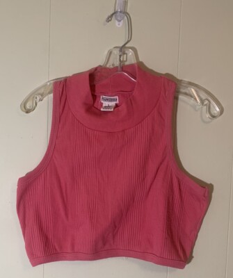 Vintage 1980s Pink Cropped Top Sz Large | eBay