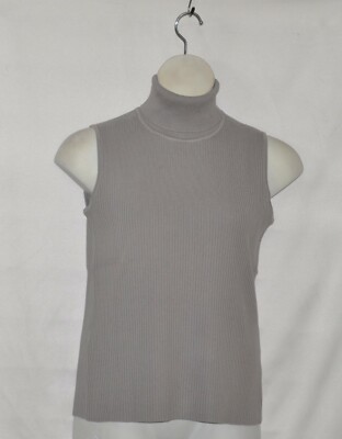 Joan Rivers Wardrobe Builders Ribbed Knit Turtleneck Size S Dove Grey ...