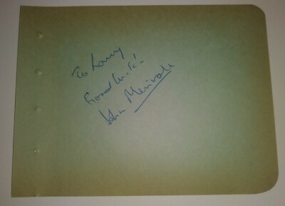 John Merivale Actor Signed Album Page 1956 | eBay