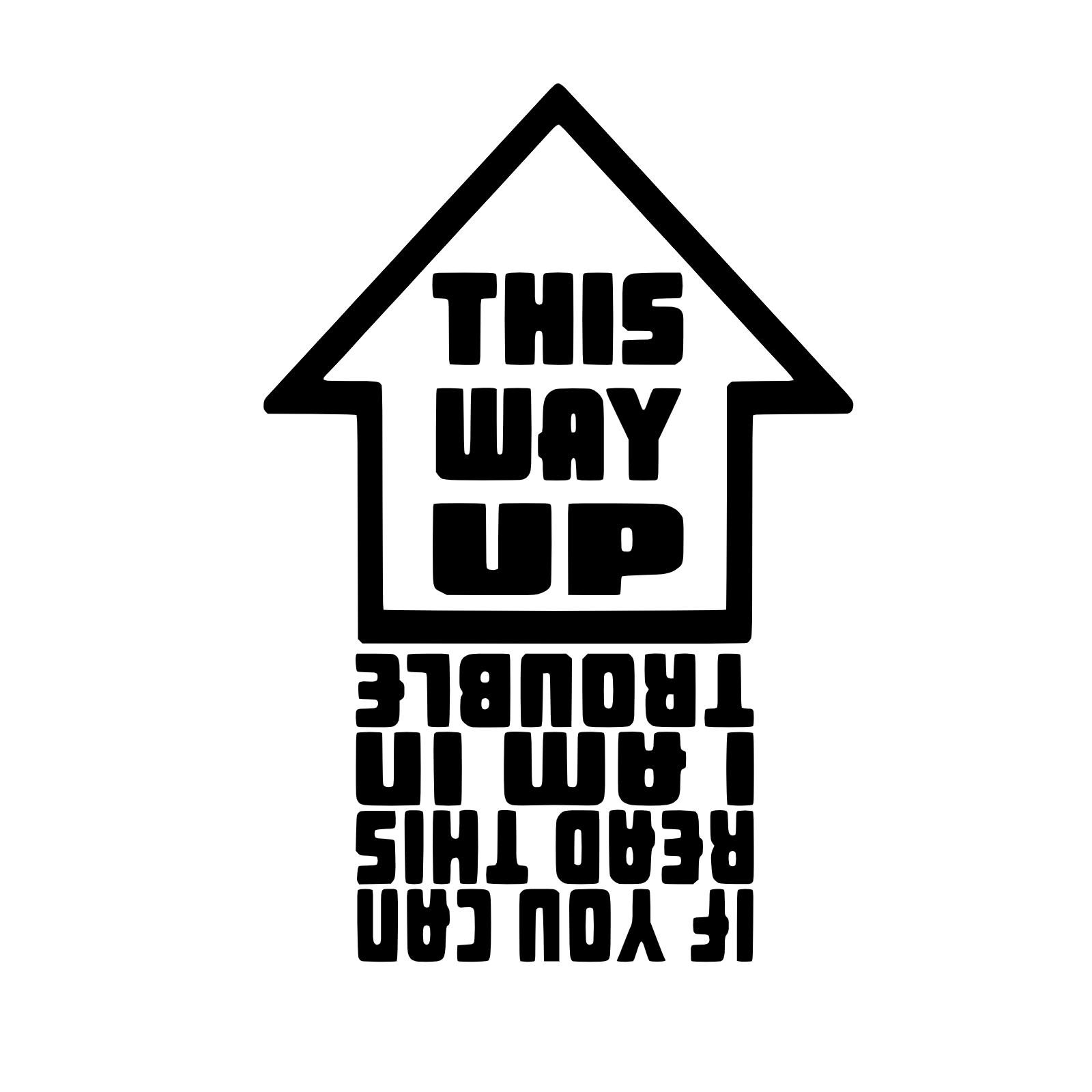 This Way Up Funny Decal Sticker For Car Van Window Bumper Caravan ...
