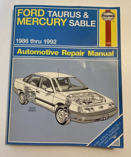 Haynes Ford Taurus and Mercury Sable Auto Repair Manual 1986-92 #1421 | eBay