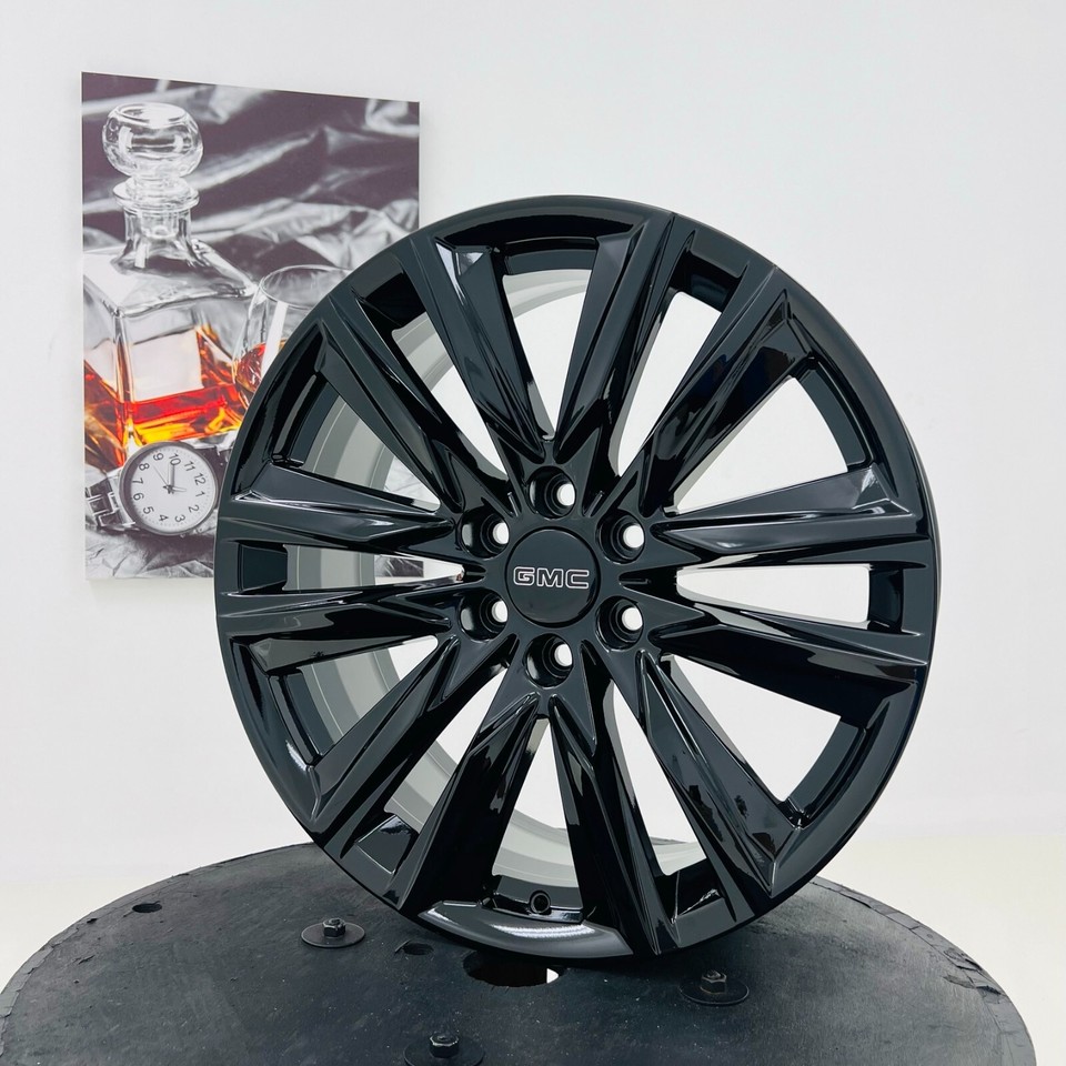 2024 Black Chevy Silverado Tahoe Suburban Wheels Rims RST GMC Sierra ...