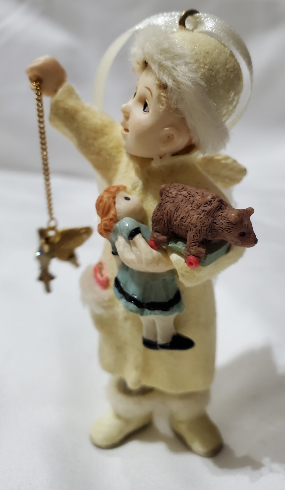 Hallmark JOYOUS ANGEL Memories of Christmas Ornament 2002 feather wing ...