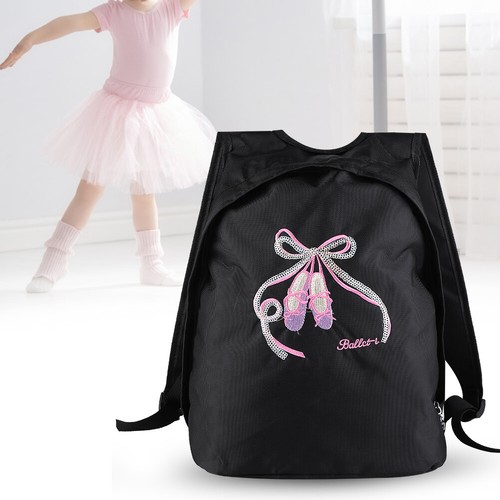 Girls Ballet Dance Backpack Kids Shoulder Sports Zipper Bag(Black) Grs ...
