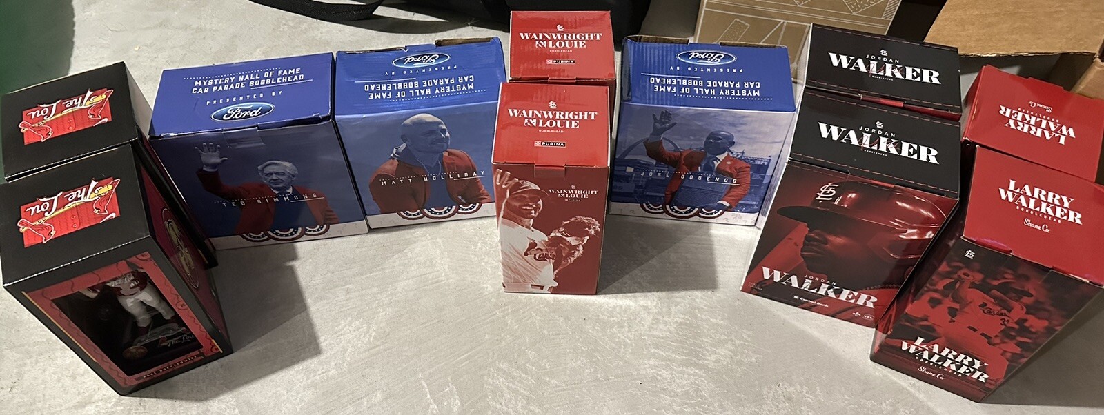 St. Louis Cardinals SGA Busch Stadium Bobblehead Lot Wainwright Walker ...