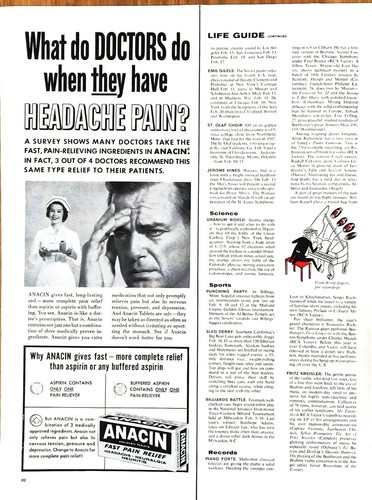 1962 Anacin Vintage Print Ad What Doctors Use For A Headache Man Nurse ...