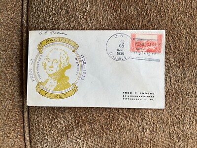 Naval cover USS Gamble Pacific Fleet 2/22/35 George Washington's ...