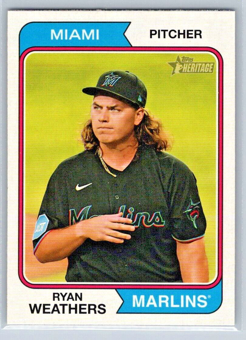 2023 Topps Heritage High Number - Ryan Weathers - Miami Marlins - Base ...