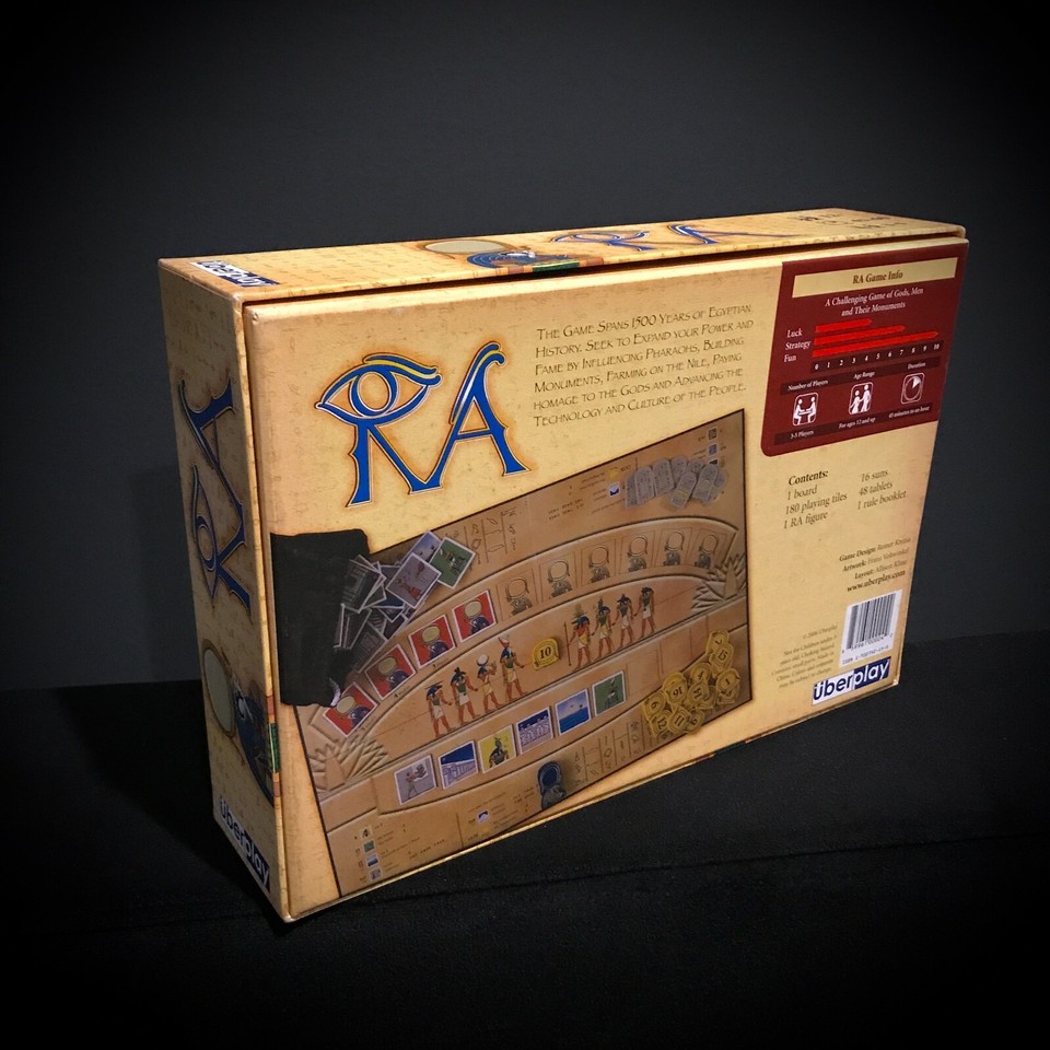 Complete Ra Board Game Reiner Knizia English Uberplay überplay Open Box