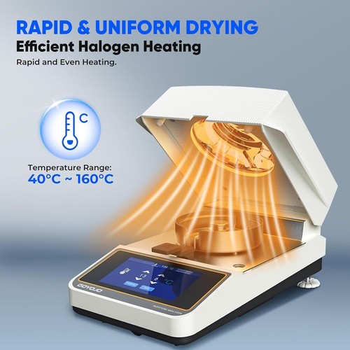 110g/0.01g Moisture Analysator Halogen Moisture Meter 3 Drying Mode ...