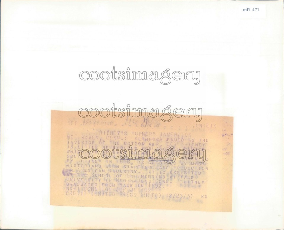 1957 Press Photo Milling Machine Invented by Eli Whitney | eBay