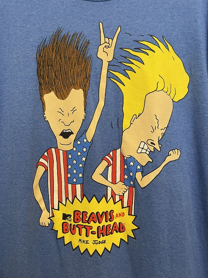 Beavis and Butt Head T Shirt Mens Extra Large US Flag Patriotic Head ...